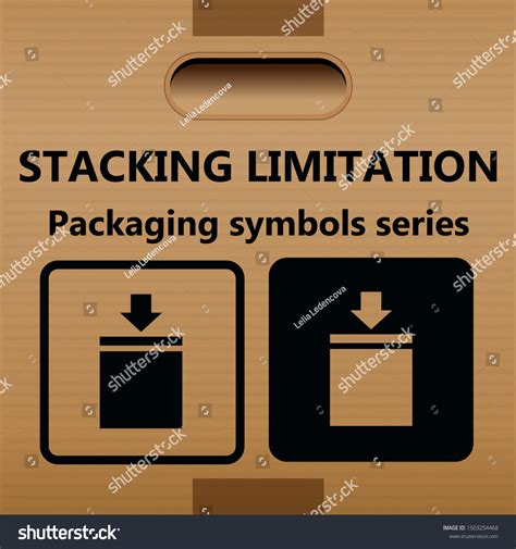 Stacking Limitation Symbol Use On Boxes Stock Vector Royalty Free 1503254468 Shutterstock