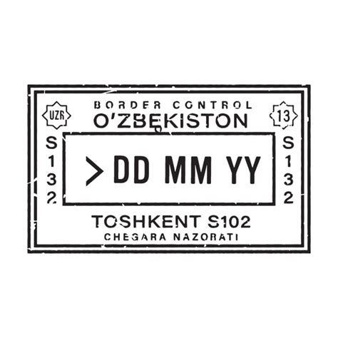 Passport Stamp Decal Uzbekistan Freeshipping Conquest Maps Llc
