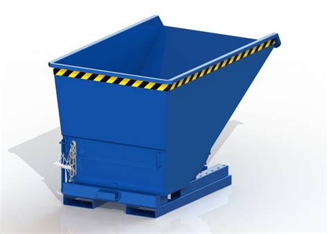 Skip Container Forklift 1100L Tipper Container With Rollover System