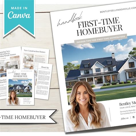 Home Buyers Guide Homebuyer Guide Real Estate Marketing First Time Etsy