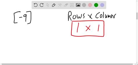 find the dimension of each matrix identify any square column or row