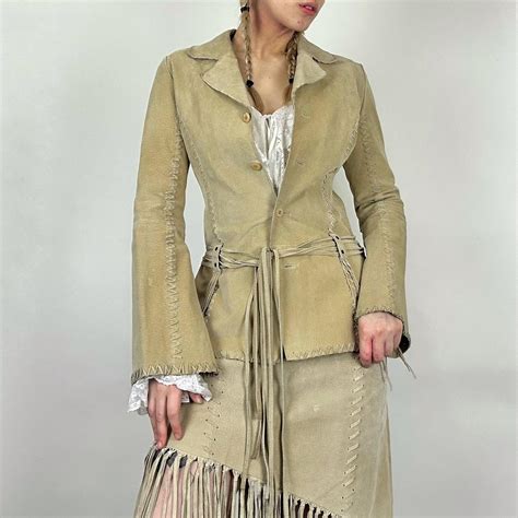 Vintage Western Fringe Leather Set 🪐 2000s Vintage Depop