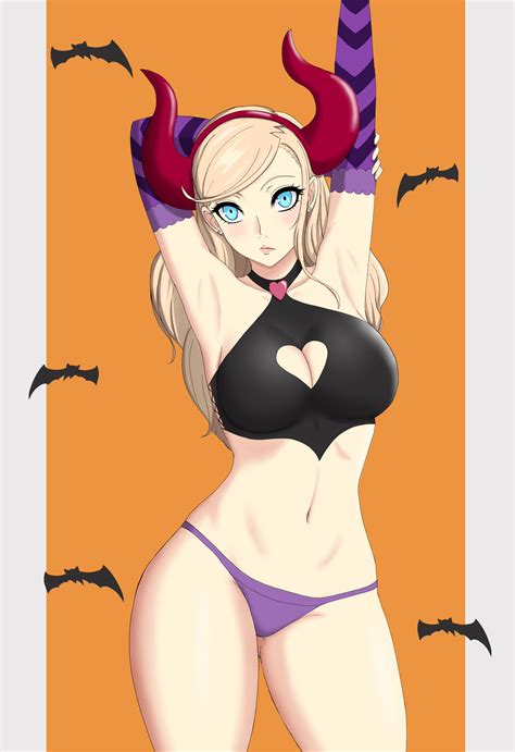 Rule 34 2022 Ann Takamaki Armpit Armpits Arms Above Head Arms Behind