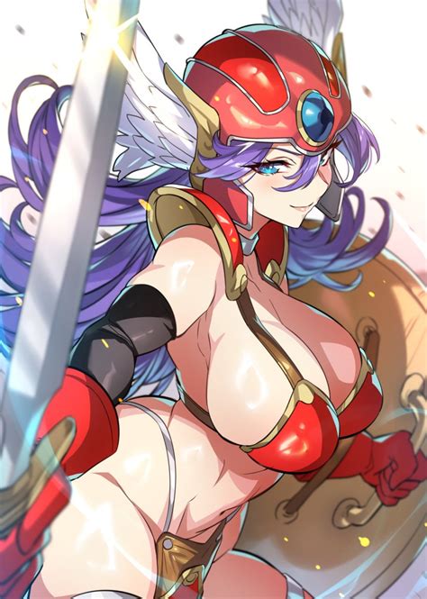 Rule 34 1girls Armor Big Breasts Bikini Armor Blue Eyes Breasts Cleavage Closed Mouth Dragon