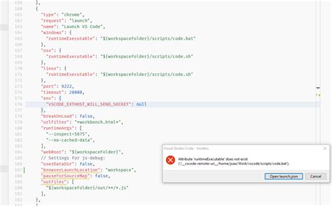Selfhost Cant Use Chrome Debugger In Remote Wsl · Issue 94607