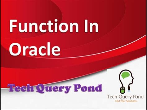 Function In Oracle PL SQL YouTube