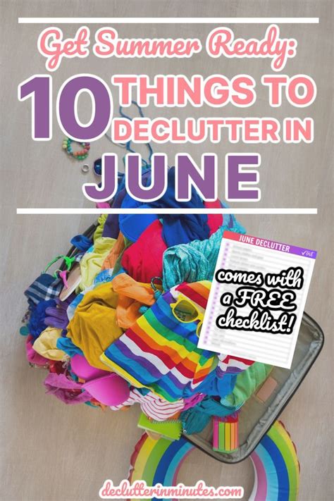 Get Summer Ready 10 Things To Declutter In June Declutter How To
