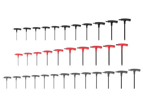 34 Piece T Handle Key Set Inch Metric Star Tekton
