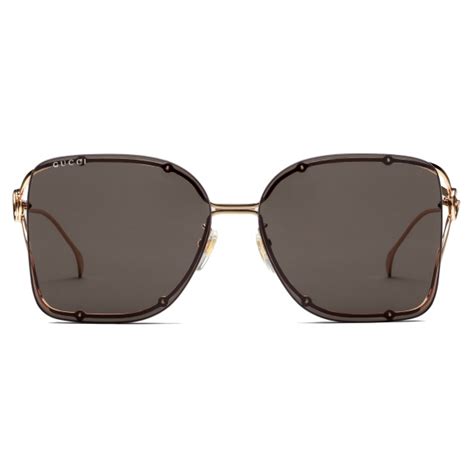 Gucci Square Sunglasses Rose Gold Gucci Eyewear Avvenice