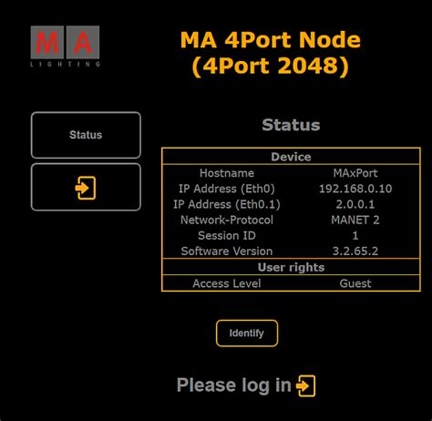 Configure The MA XPort Nodes In A Browser GrandMA2 User Manual Help