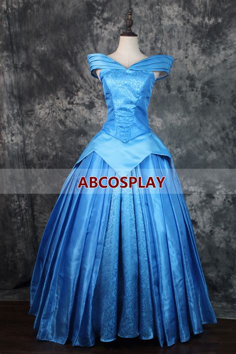 Sleeping Beauty Aurora Blue Princess Dress Cosplay Costumesleeping