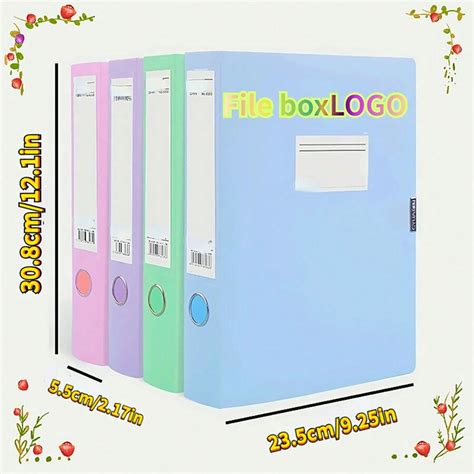 55mm Thick Morandi Color File Box A4 Folding File Storage Box
