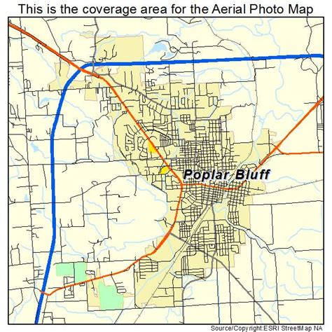 Aerial Photography Map Of Poplar Bluff Mo Missouri