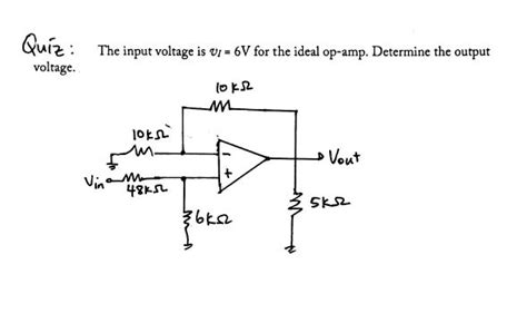 Solved Ur Voltage The Input Voltage Is VI 6V For The Chegg Com