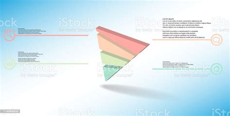 3d 그림 인포 그래픽 템플릿입니다 양각 삼각형은 무작위로 4 개의 색상 부분으로 나뉩니다 개체는 파란색 흰색 배경에 배치