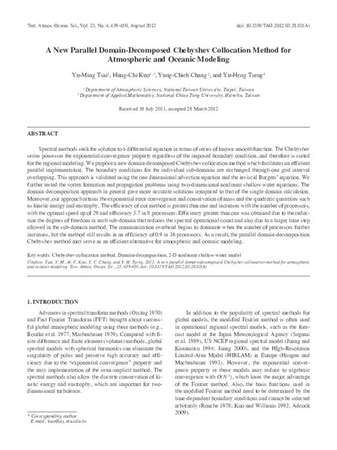 Pdf A New Parallel Domain Decomposed Chebyshev Collocation Method For