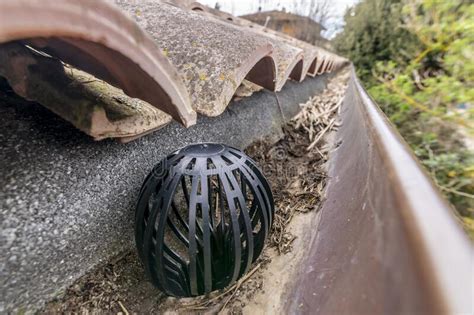 Plastic Ball To Protect The Gutter From Leaves Moss Manure Mud And