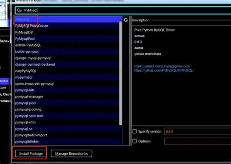 一分钟掌握使用python与mysql数据库连接实战：操作数据库怎么在python界面中的databas中添加mysql库的 Csdn博客