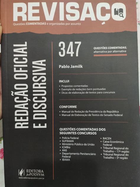 Livro Revisaço Redação Oficial e Discursiva Livro Editora Juspodivm