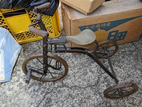 Yahoo オークション 昭和レトロ アンテーク 三輪自転車 古い 当時物