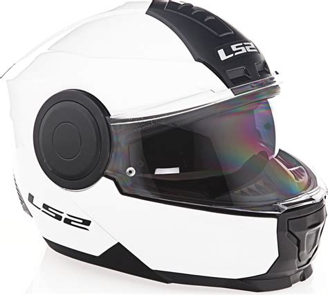 Ls2 Horizon Solid Modular Motorcycle Helmet Gloss White Speed Addicts