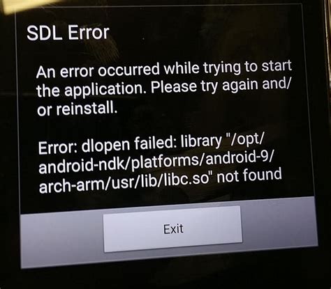 Android Sdl Error Dlopen Failed Libcso Not Found Help Openfl