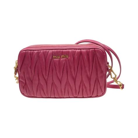 缪缪 Miu Miu 粉红色 羊皮 手提包 Rt0539 N88 F0233 小迈步海淘品牌官网