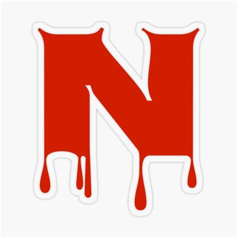 "dripping Letter N" Sticker by myminimalist | Redbubble