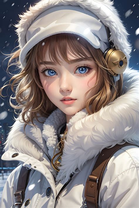 Anime Girl With Blue Eyes And White Hair