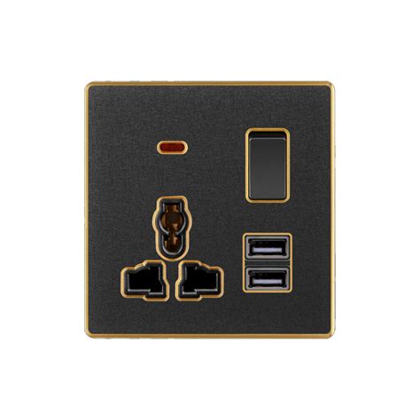 Aqua Xtreme Black Multi Socket Plus Dual Usb Aqua Electrical