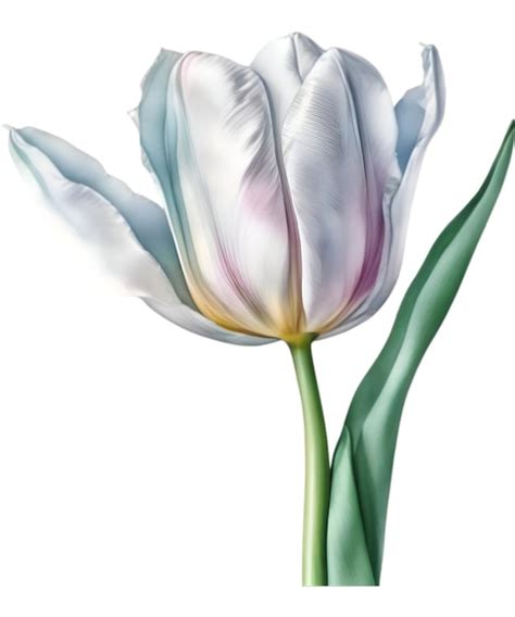 Premium Psd Colorful Watercolor Tulip Painting