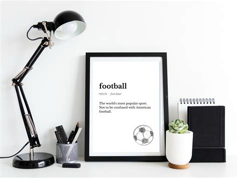 Football Definition Print Printable Wall Art Instant Download