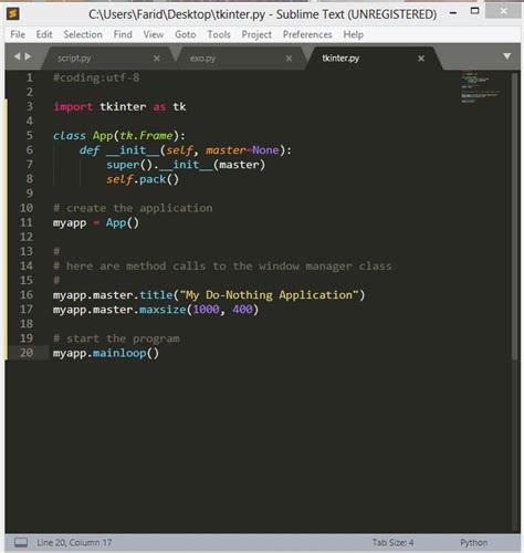 Importation Avec Tkinter Sur Python 382 Par Faridouedraogo1 Page 1 Openclassrooms