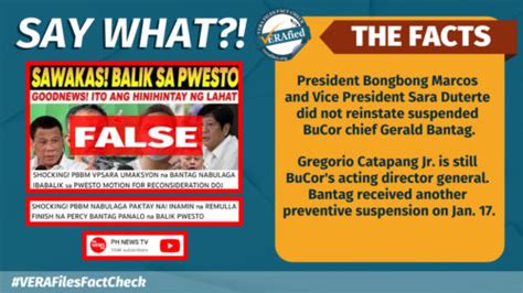 Bantag NOT back as BuCor chief