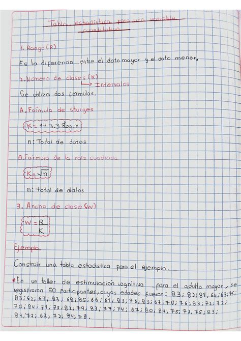 SOLUTION Tabla Estad Stica Para Una Variable Cuantitativo Studypool