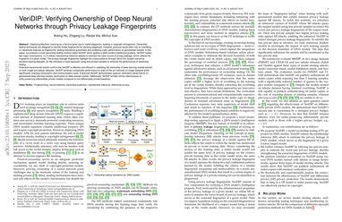VeriDIP Verifying Ownership Of Deep Neural Networks Through Privacy