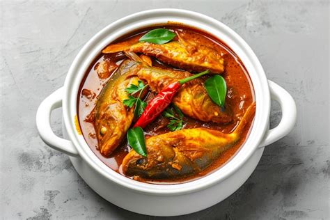 Premium Psd Ruhu Rui Or Katla Fish Curry Traditional Bengali Fish