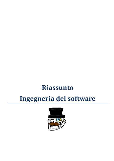 ingegneria del software sintesi del corso di ingegneria del software