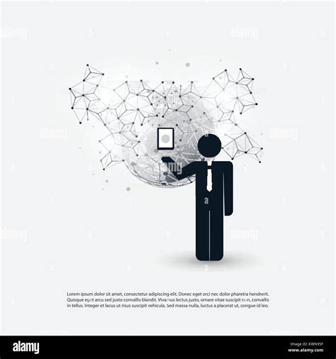 Cloud Computing And Networks Design Concept With A Standing Business