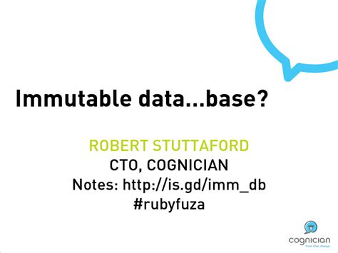 Immutable Database Speaker Deck