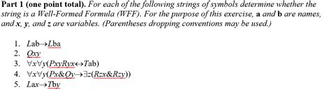 Solved For Each Of The Following Strings Of Symbols