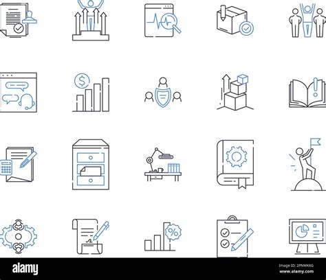 Innovation And Improvement Line Icons Collection Progress Advancement