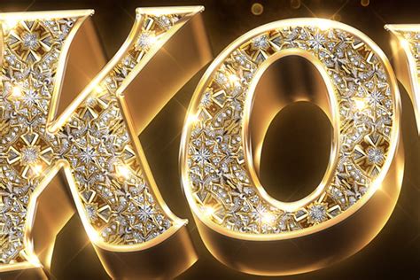 Gold Jewel Logo And Text Effect PSD Hyperpix