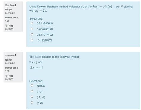 solved using newton raphson method calculate x2 of the f x