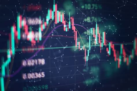 핀테크 투자 금융 인터넷 기술 개념 주식 시장 투자 거래의 촛불 스틱 그래프 차트 모노 톤 색상 강세 포인트 약세 포인트 그래프의 추세 투자에 대한 스톡 사진 및 기타