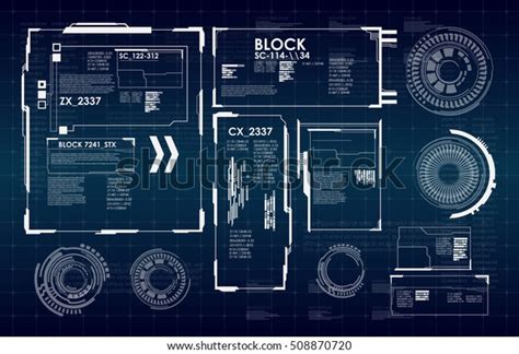 「ビジネスアプリ用のhud Ui。未来的なユーザーインターフェイスhudおよびインフォグラフィックエレメント。抽象的な仮想グラフィックタッチ