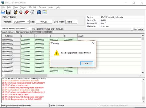Can Not Program Stm32f101rd Stmicroelectronics Community
