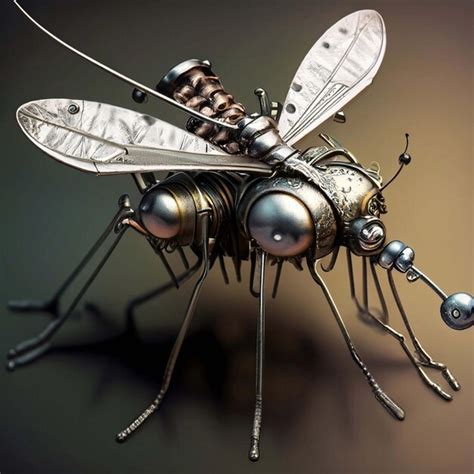 A Robot Hybrid Mosquito Insect L Made Of Metal Gears And Pistons