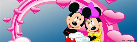 Amor Rosa De Mickey Y Minnie Mouse 2k Descarga De Fondo De Pantalla