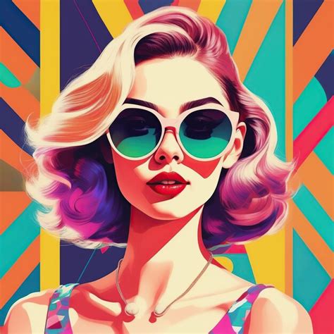 Premium Photo Colorful Retro Vintage Pop Art Of A Teenage With